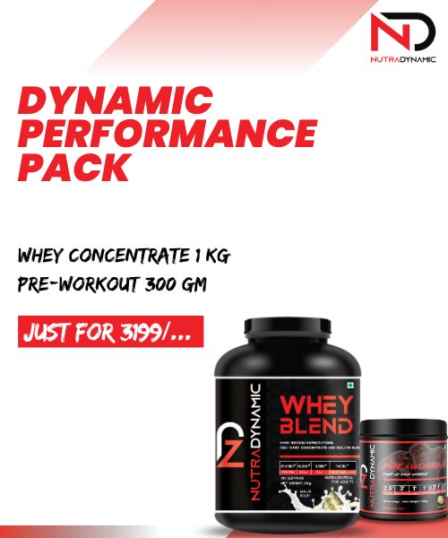 Dynamic Performance Pack – 1kg Whey Blend + 300g Pre-Workout at ₹3199 ...
